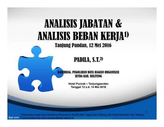 Contoh pengisian anjab | DOC