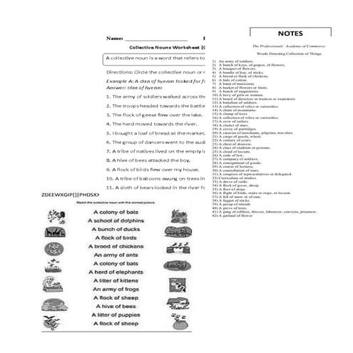 Handout collective nouns | DOCX