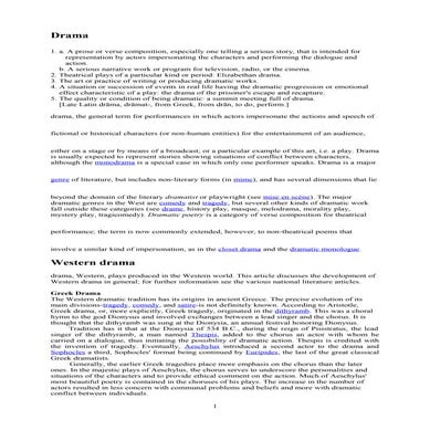 Handout drama 05092012 | DOC