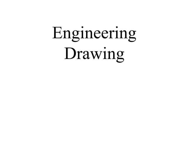 Basics of Engineering Drawing & first angle projection | PPTX