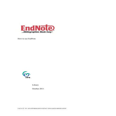 EndNote training | PPTX