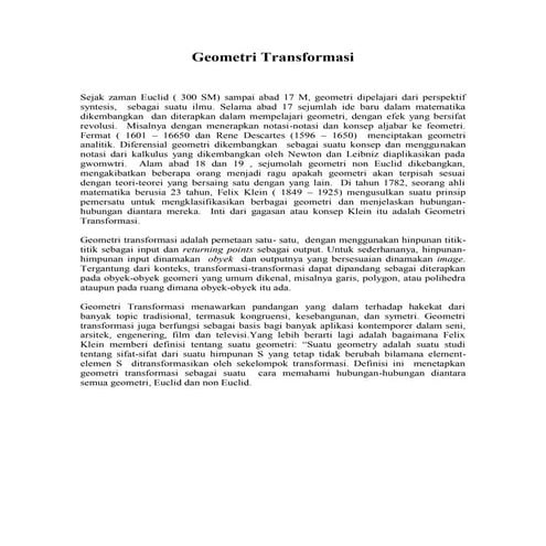 Handout geo trans | PDF
