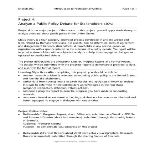 ENGL 202 Project 4 Handout | DOCX