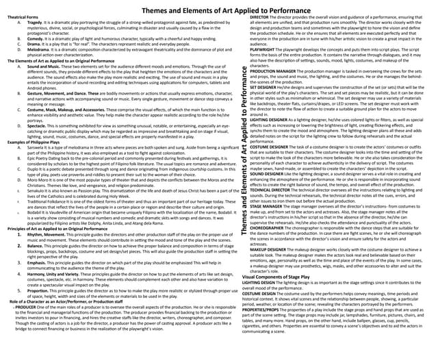 Elements of Theater | PPTX