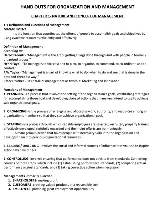 Administration and Management | PPTX