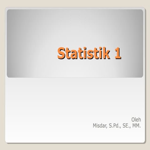 Handout statistik 1 | PPT