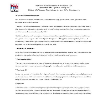 Handout using children's literature in an efl classroom - NTC Xela 2014 ...