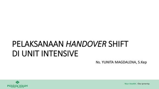 Standar Prosedur Operasional Penerimaan Pasien Baru di Ruang Rawat Inap | PPT