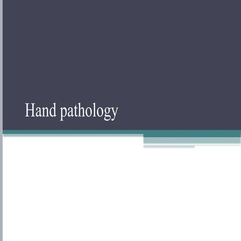 Hand pathology | PDF