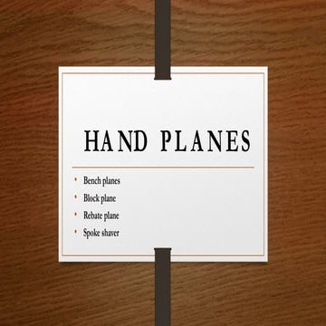 Hand plane power point | PPTX