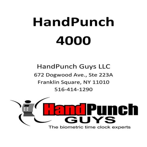 HandPunch 4000 Manual | PDF