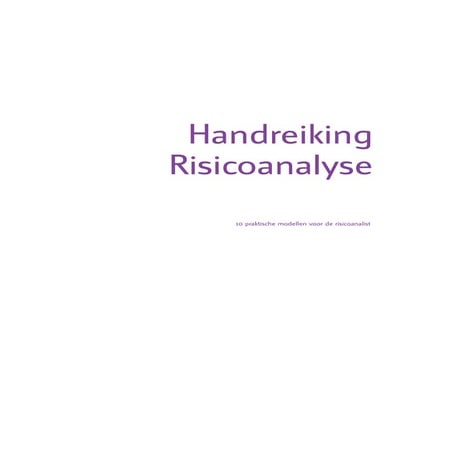 Handreiking Risicoanalyse | PDF
