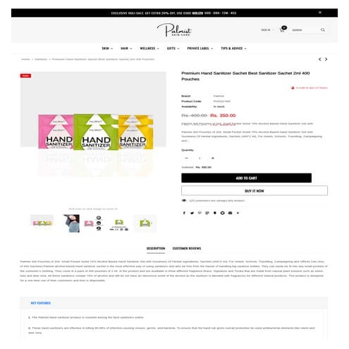 Hand sanitizer sachet | PDF