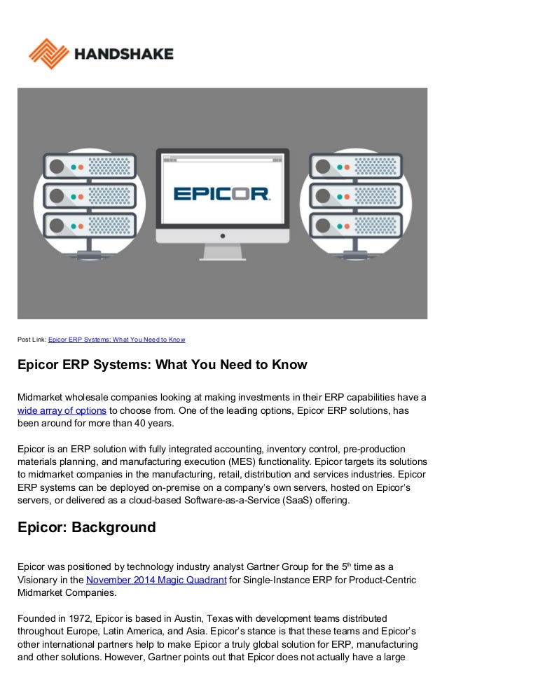 Epicor ERP Systems: What You Need to Know