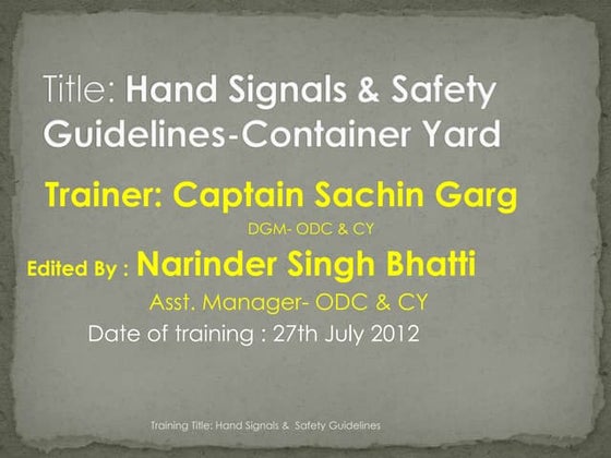 Surveying hand signals | PPTX