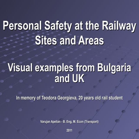 Basic Personal Safety at Railway Sites and Areas | PPT