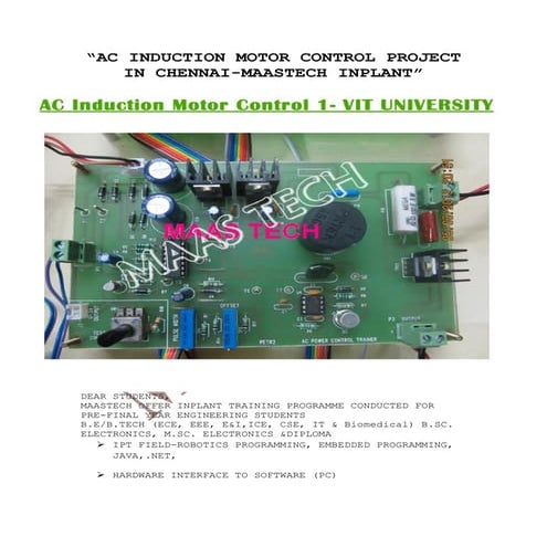 AC MOTOR CONTROL PROJECTS | PDF