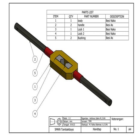 hand tap assembly drawing isometric view | PDF