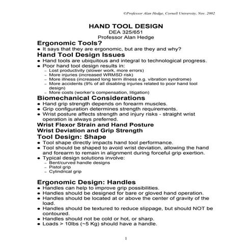 Ergonomic Hand Tool Design Radius Hand Tools