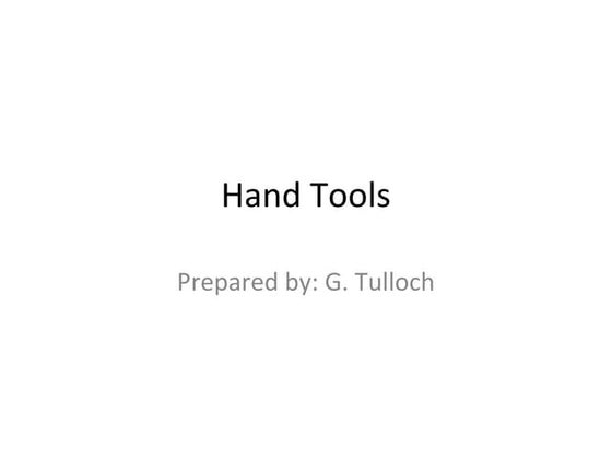 Holding tools | PPT