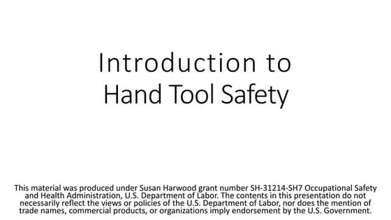 Safety procedures in using hand tools and equipment | PPTX | Medical Health
