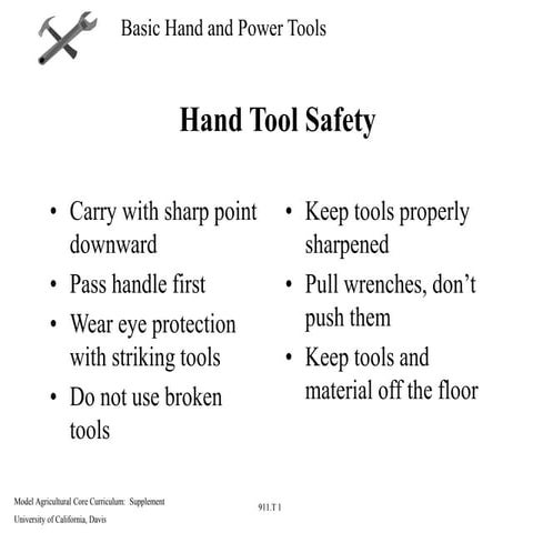 Hand tool safety10 | PPT