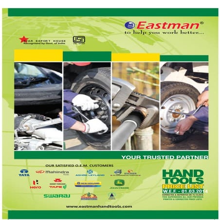 Eastman Hand tools price list 2015 | PDF