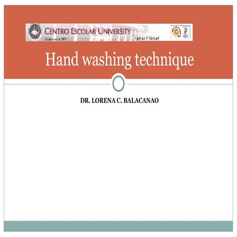 Routine Hand washing Technique | PPT