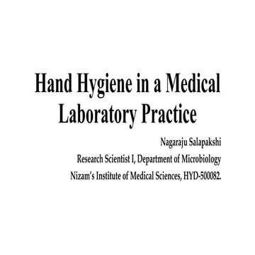 Hand Hygiene in a Medical Laboratory Practice | PPTX