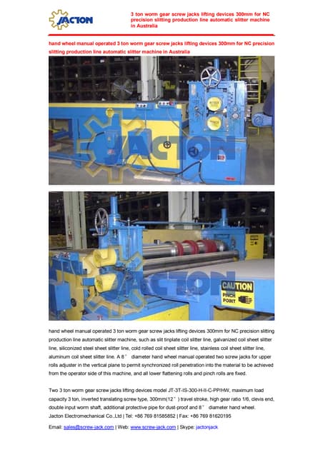 Synchronized lifting jack system with four worm gear screw jacks and ...