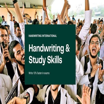 Handwriting & Study Skills Write 10% faster in exams | PDF