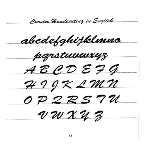 Handwriting cursive for ESL students | PDF