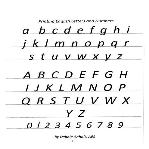 Handwriting print for ESL students | PDF