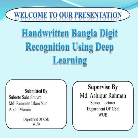 Handwritten Digit Recognition Convolutional Neural Network Ppt