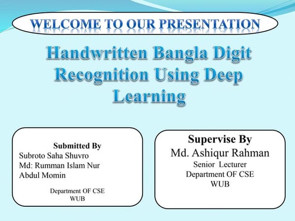 Handwritten Digit Recognition Convolutional Neural Network Ppt