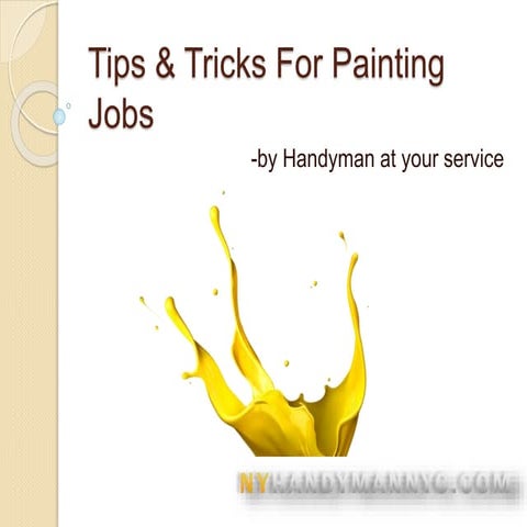 Handyman Tips for Painters | PPTX