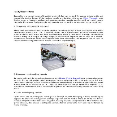Uses For Tarps.pdf