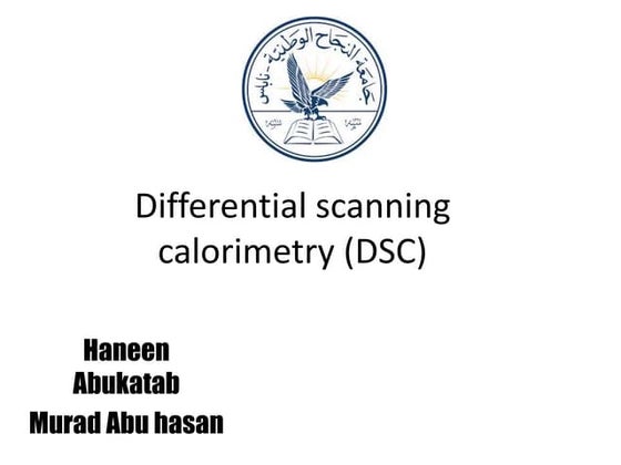 Differential Scanning Calorimetry (DSC) | PPT