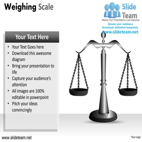 Hanging weighing scale measure powerpoint presentation slides. | PDF