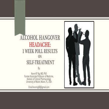 Alcohol hangover headache polls on self-treatment | PPT