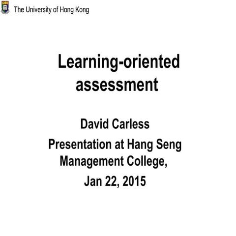 Learning-oriented assessment | PPT