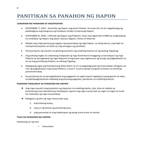 panitikan | DOCX