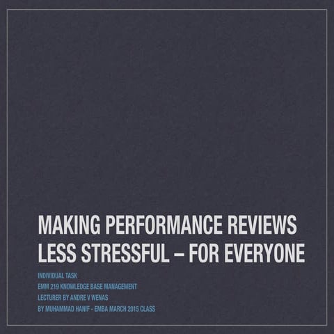 making performance reviews | PPT