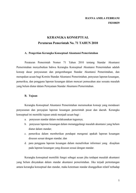 Gambaran Umum PP 71 Tahun 2010 | PPTX