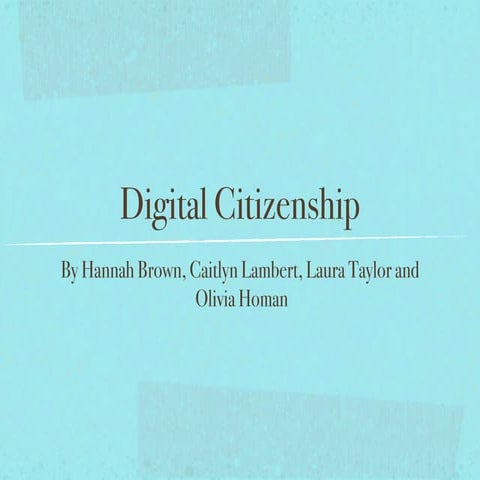 Digital Citizenship Powerpoint | PPTX
