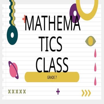 Week 1 FOR MATHEMATICS 7 MATATAG CURRICULUM | PPTX
