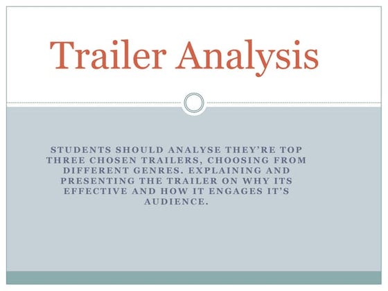 The notebook trailer analysis | PDF
