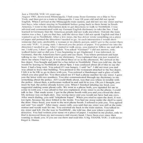 Hanna's letter | PDF