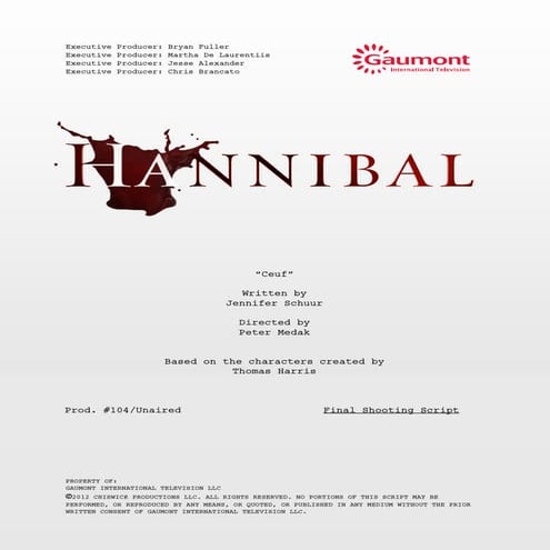 Hannibal episode 104 ceuf | PDF