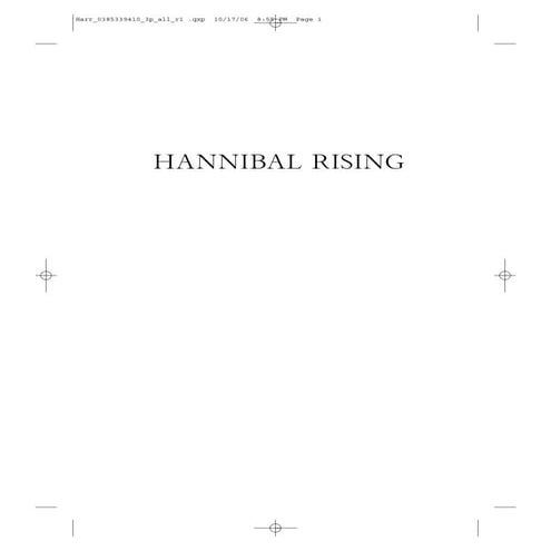 Hannibal Rising | PDF